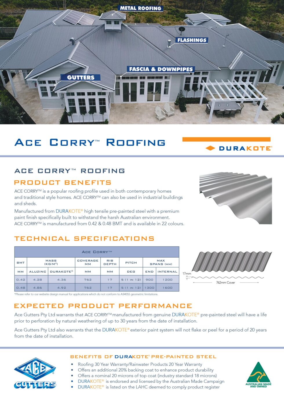 Brochures and Warranties – Ace Gutters