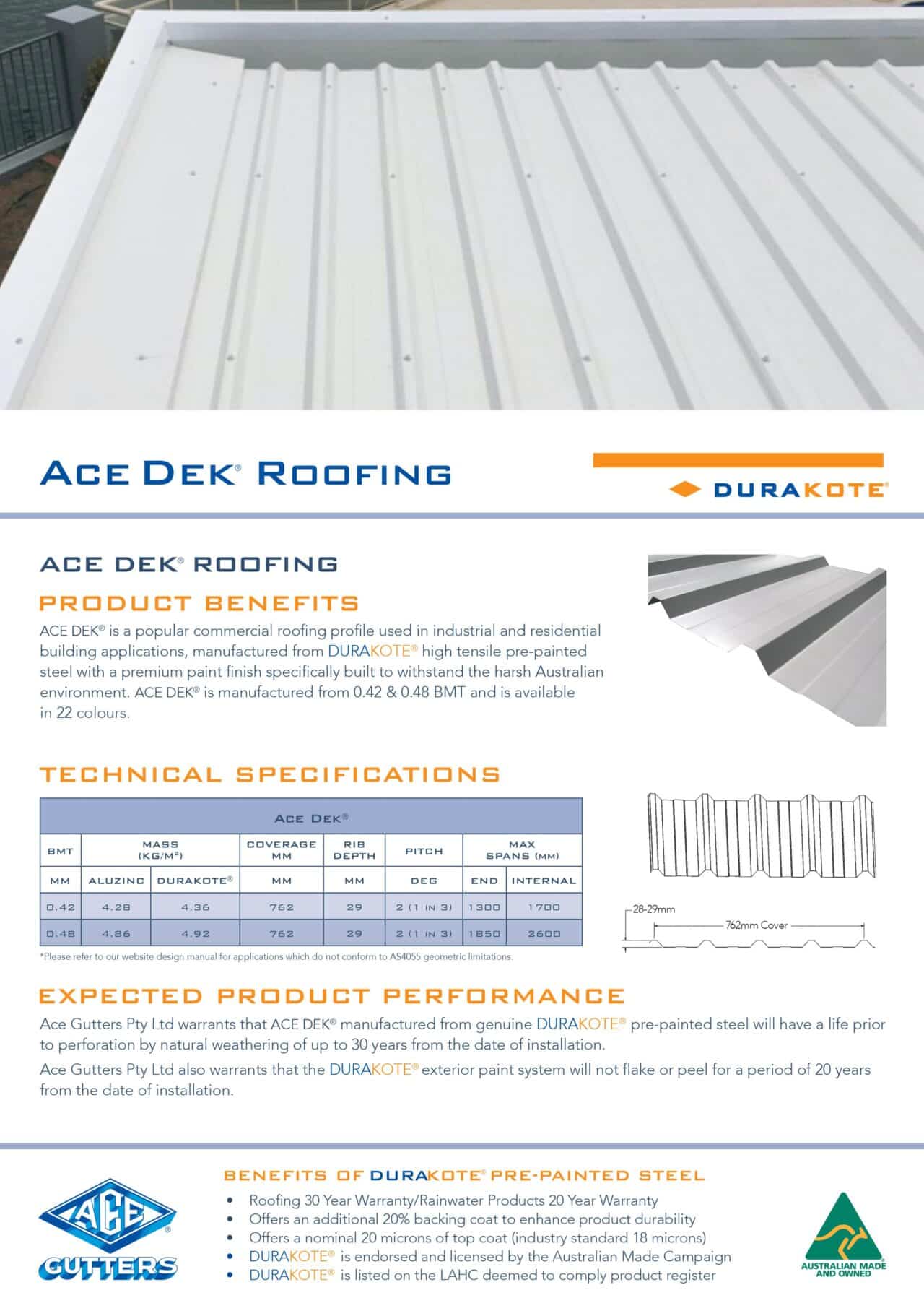 Brochures and Warranties – Ace Gutters